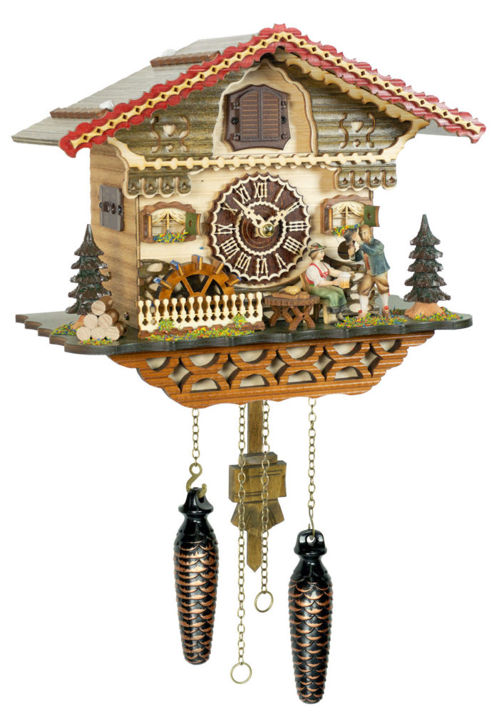 Quartz cuckoo clock - Chalet greeting man - german design ...